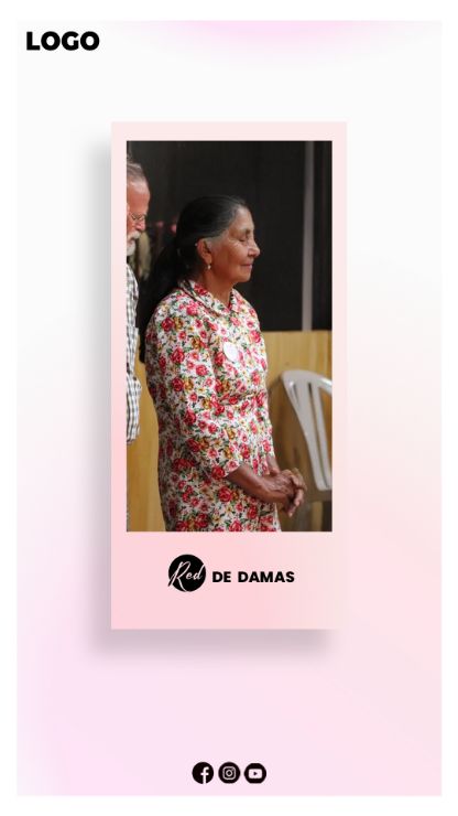 Red de damas Plantilla Vertical Editable Rosa - Recursos Worship