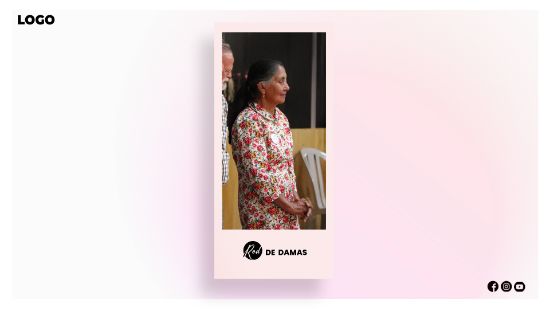 Red de damas Plantilla Editable Horizontal - Recursos Worship