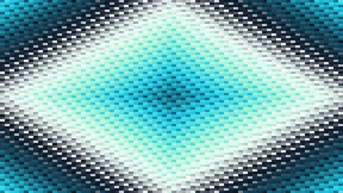 Loop VJ de Píxeles Teal Aguamarina en Rombos